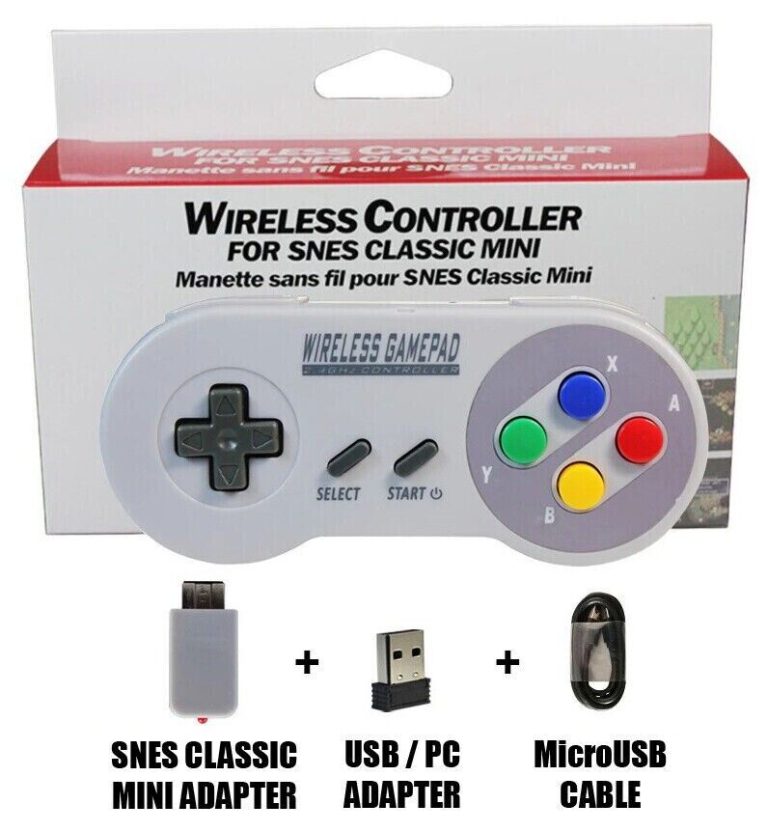 SNES Wireless Controller For SNES NES MINI PC Raspberry Pi USB | Retro Refurb